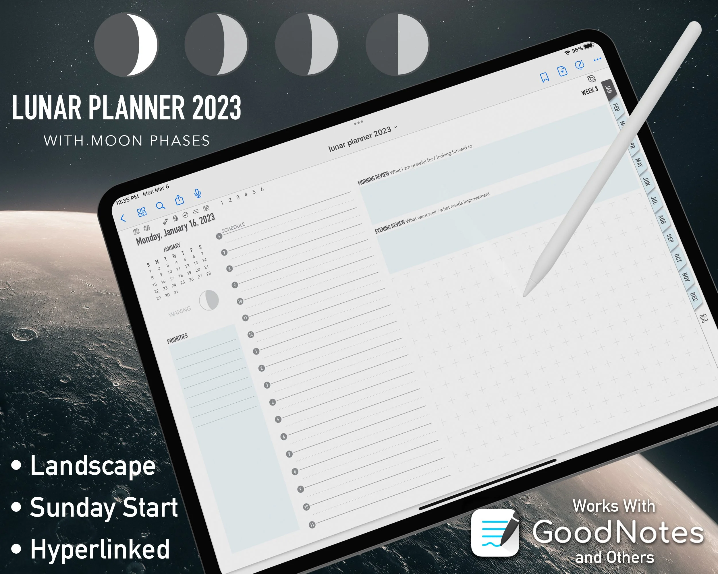 Lunar Planner 2023 with Moon Phases — SOULCRAFT JOURNALS