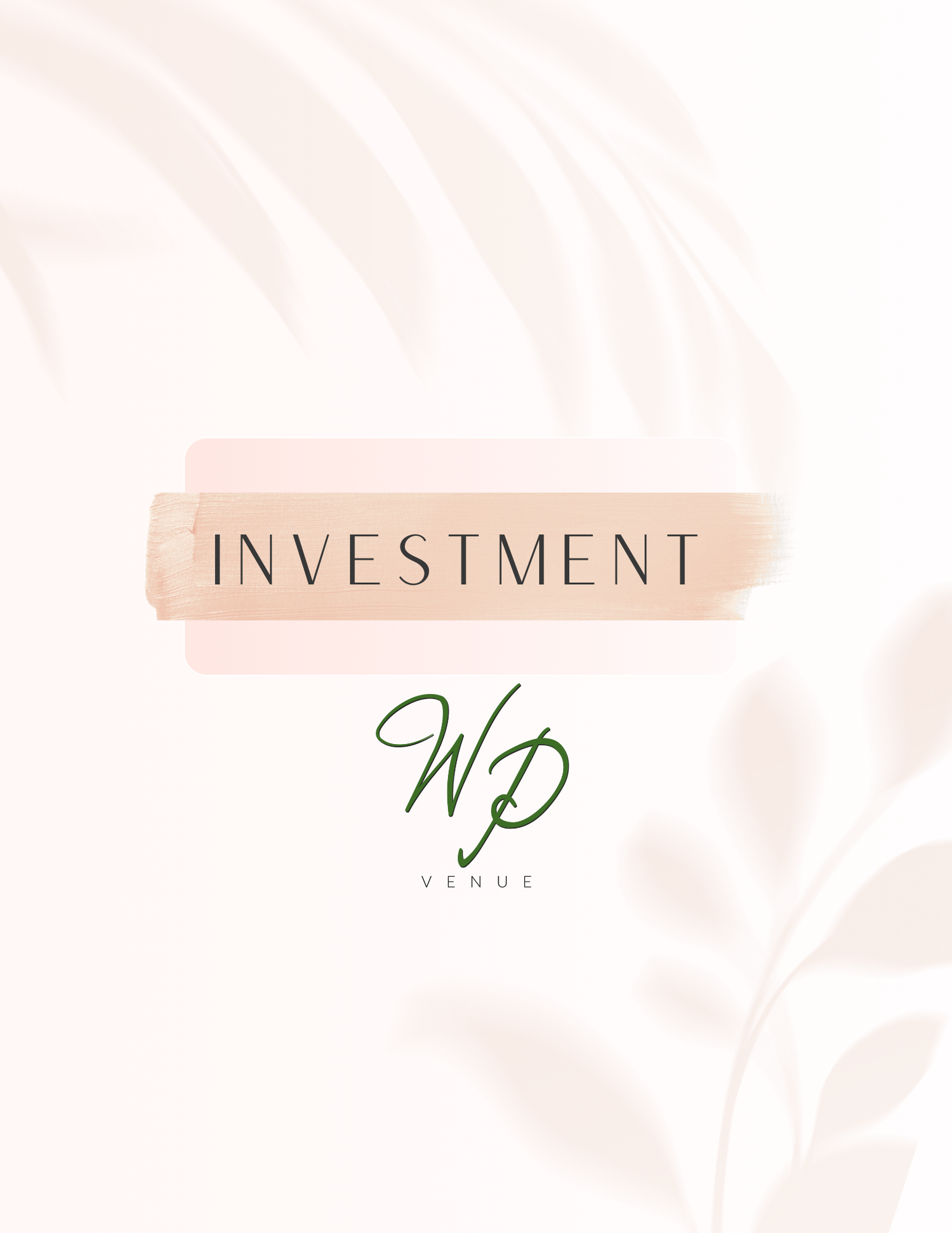 Pricing — Warren Place Venue