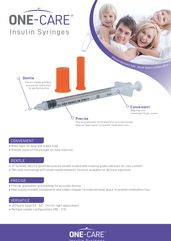 Insulin Syringes — ONE-CARE™
