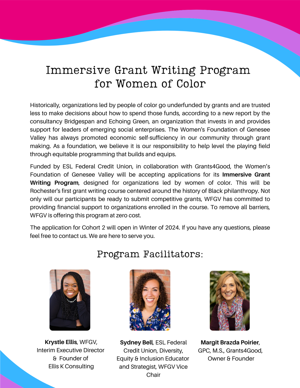 Immersive Grant Writing Program — Women's Foundation of Genesee Valley