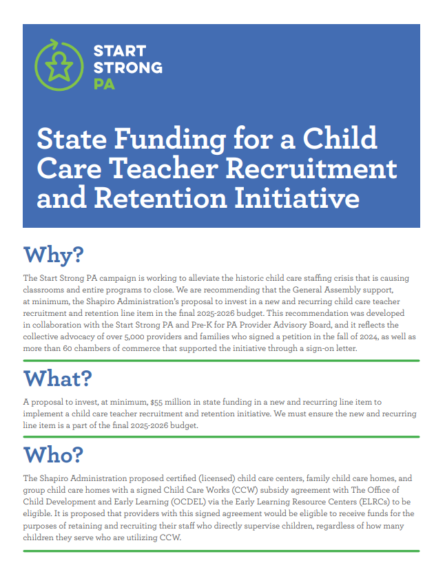 Resource for Professionals — Start Strong PA