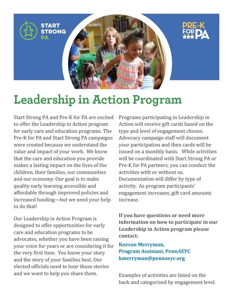 Resource for Professionals — Start Strong PA