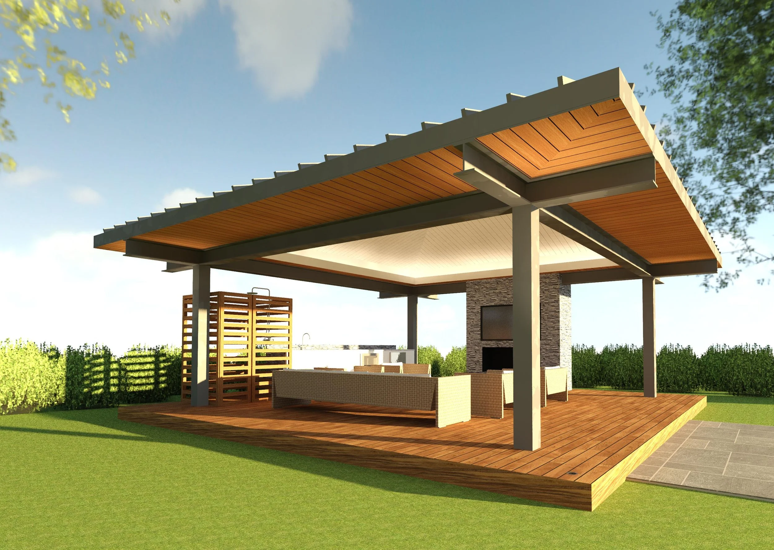 3D Pool House — CONTADINO ARCHITECTS