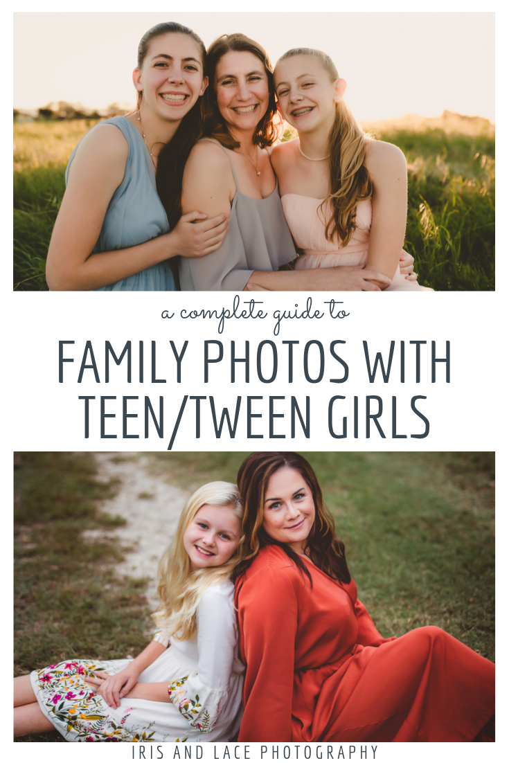How to pose with tween/teen Girls | Family photo ideas with older girls ...