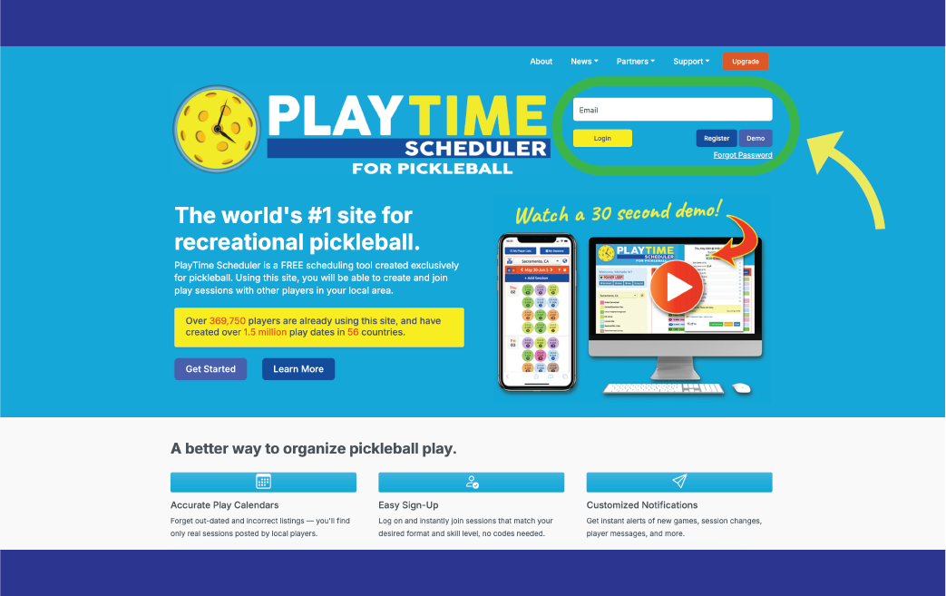 Playtime Scheduler For Pickleball