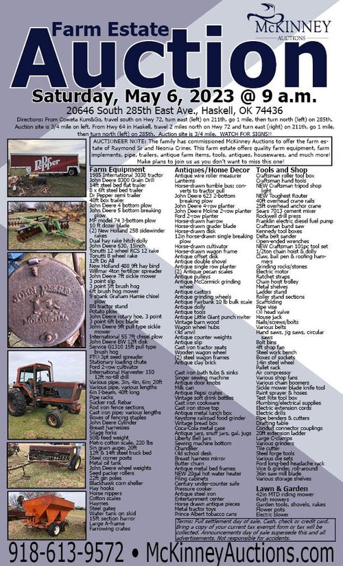 Upcoming Auctions — McKinney Auctions