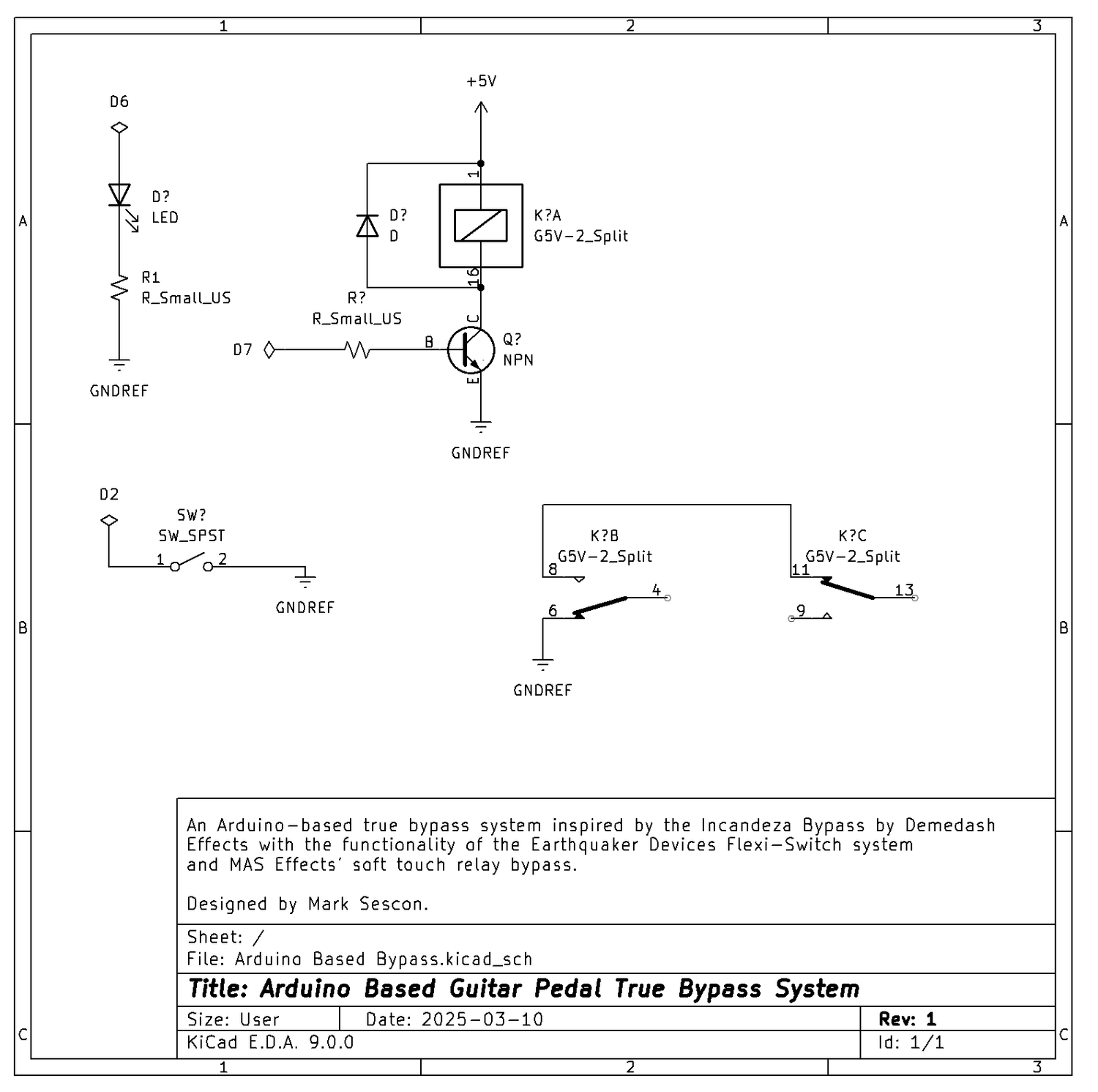 Building an Arduino-Based Guitar Pedal Relay True Bypass System: Part 1 — Mark Sescon, RN, BSN