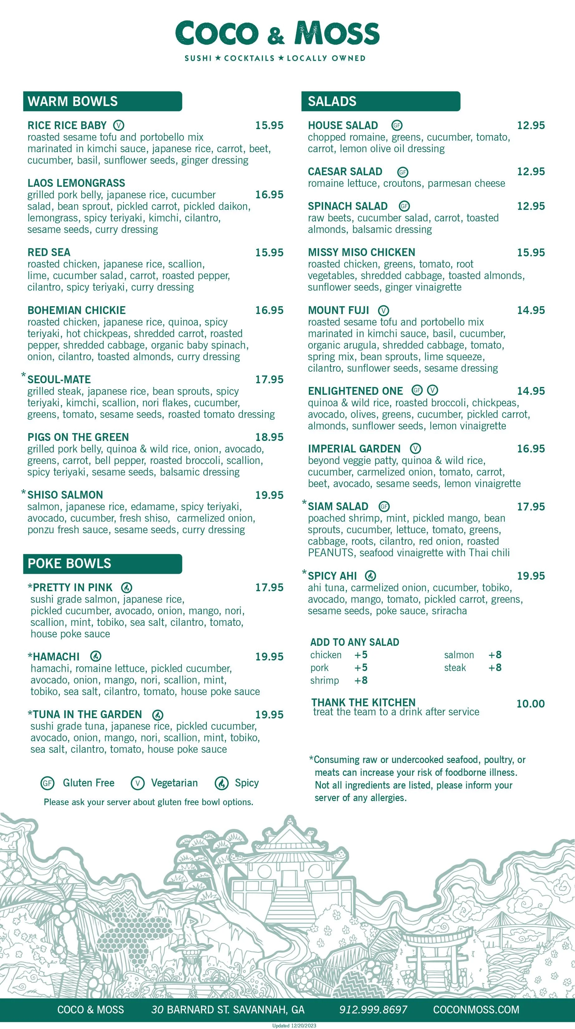 Our Menu — Coco & Moss