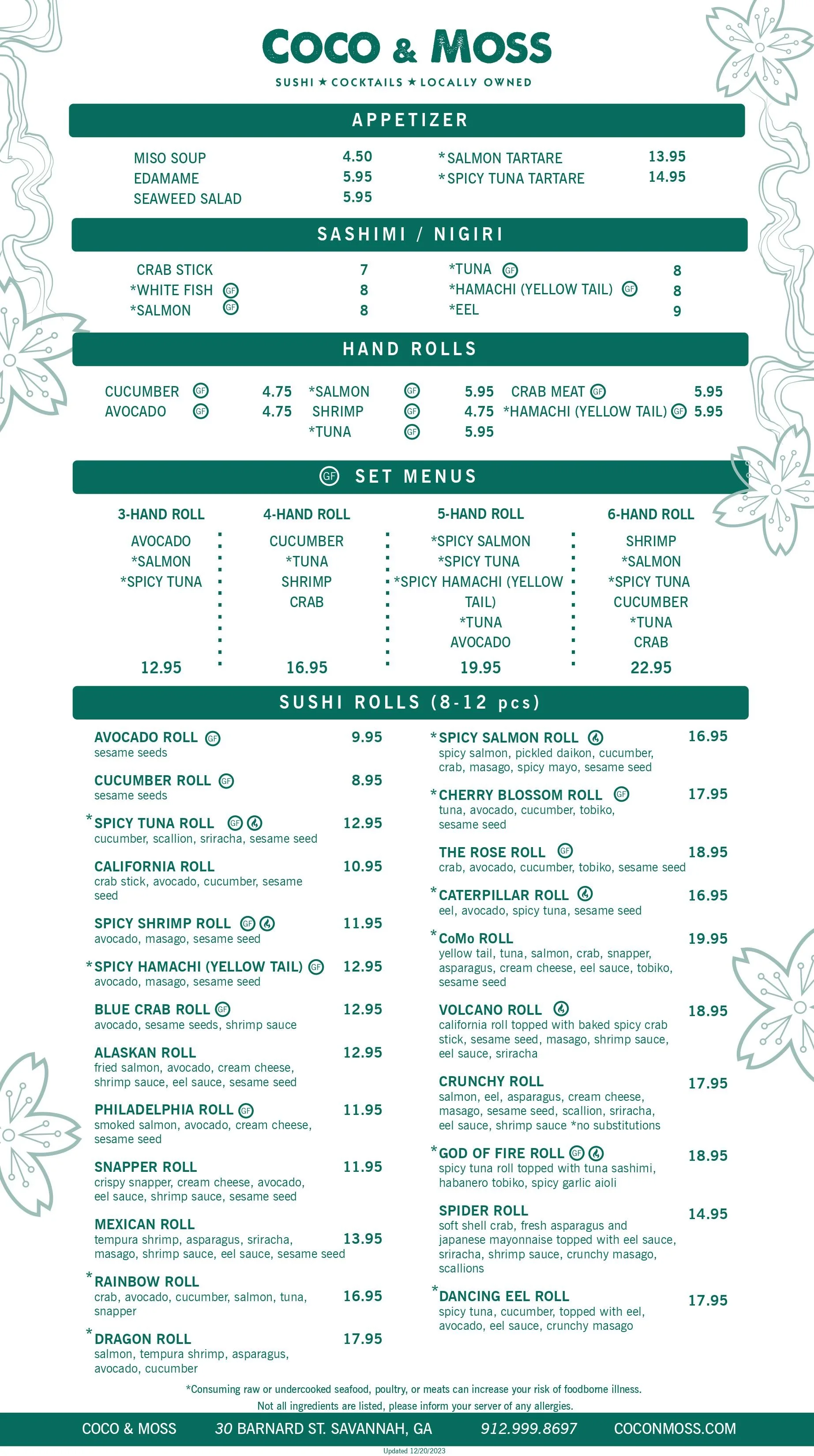 Our Menu — Coco & Moss