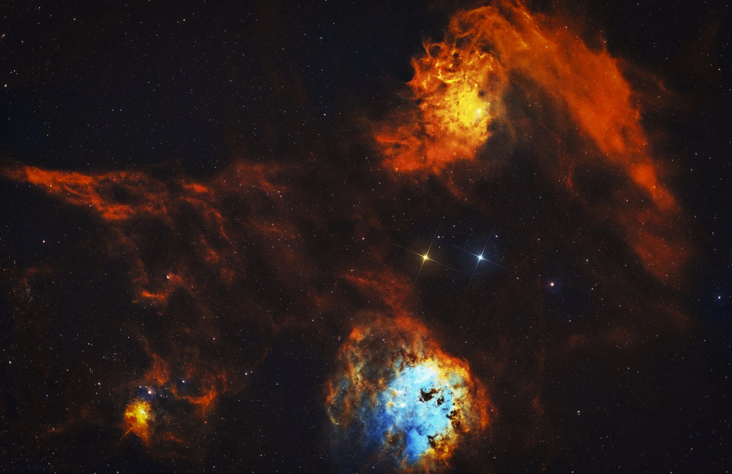 Flaming Star Nebula Painting