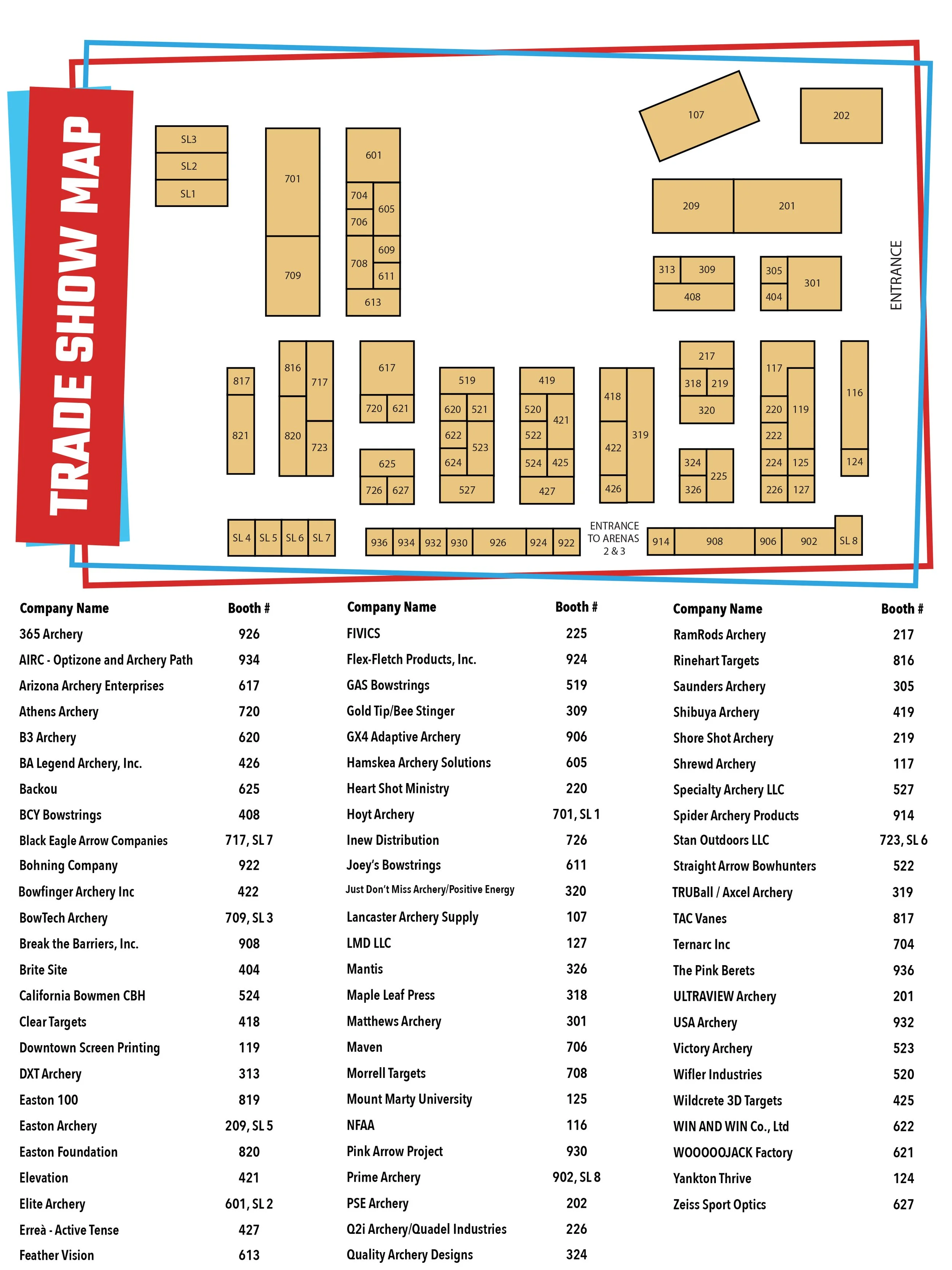 Vegas Shoot 2023 Trade Show Map — Archers Association of America (AAoA)