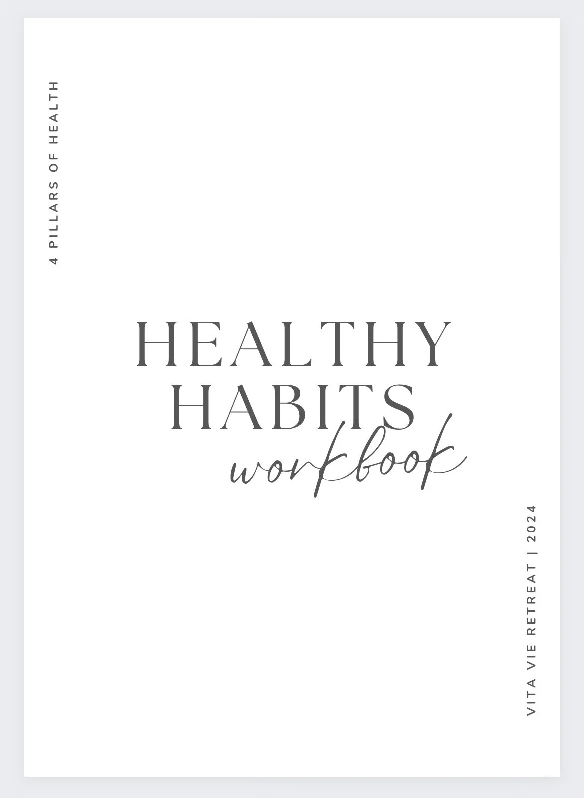 Healthy Habits: 4 Pillars of Health Workbook & Habit Builder (printable ...