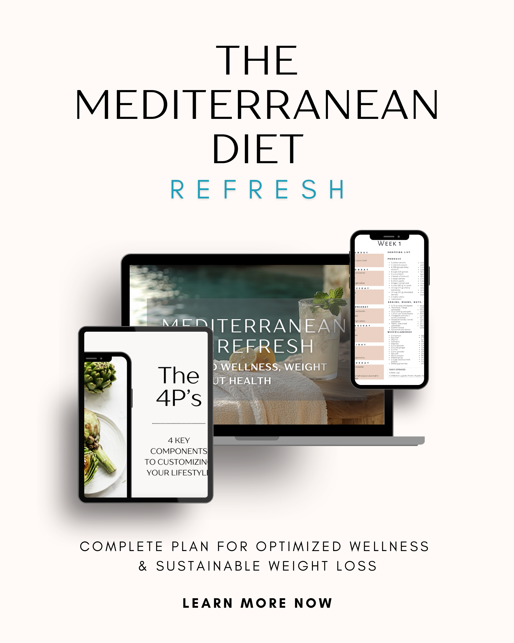 4 Day Mediterranean Diet Meal Plan for Balanced Eating (1500 Calories ...