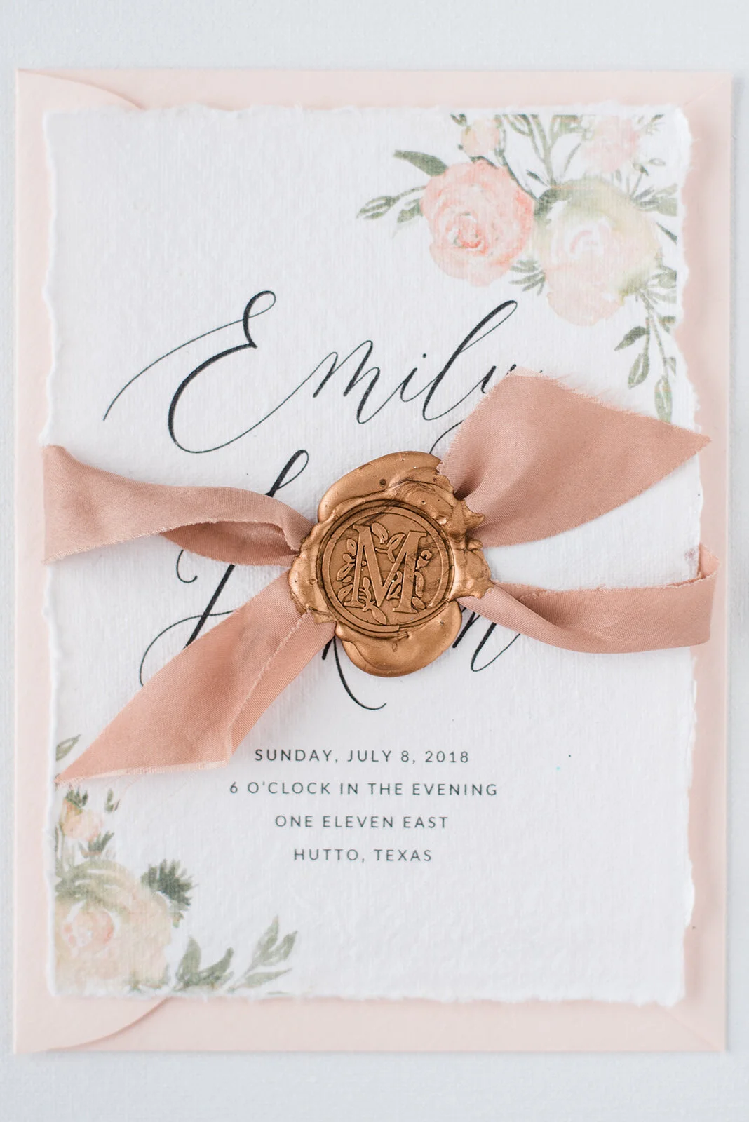 Vibrant Modern Springtime Styled Shoot Wedding Invitations — Pink ...