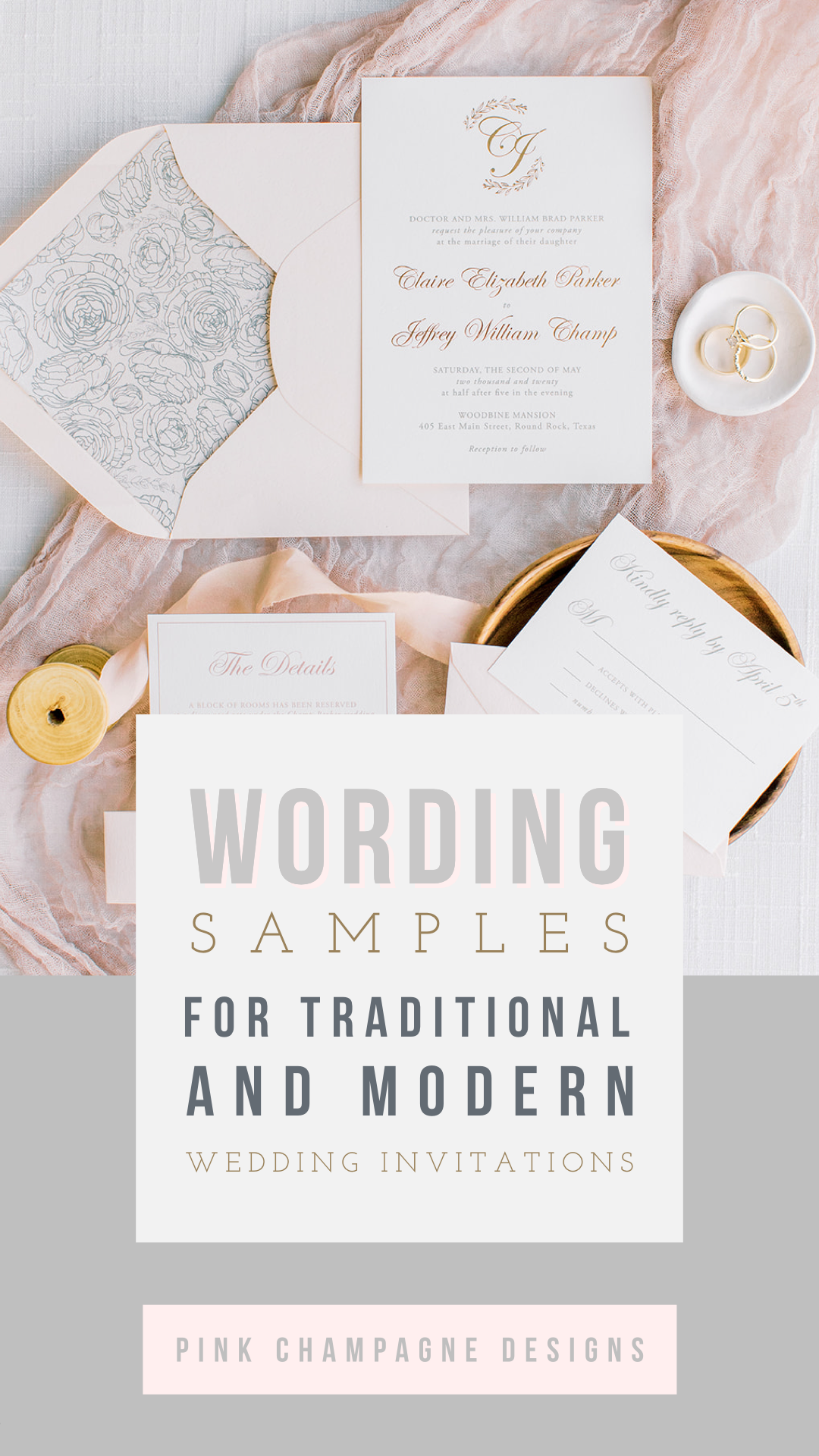 Invitation Wording Samples for Traditional vs. Modern Weddings — Pink ...