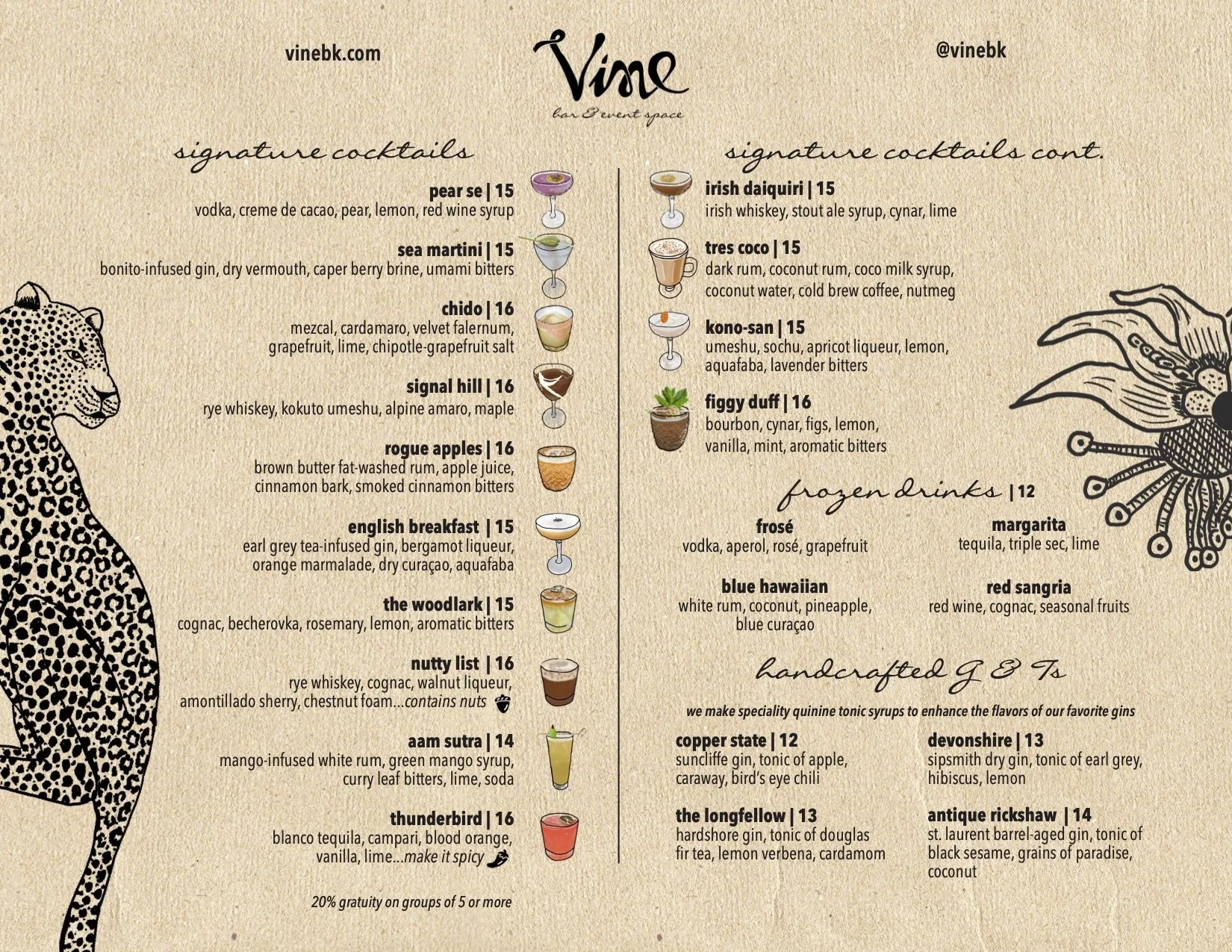 Menu — Vine