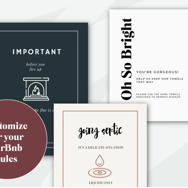 Vacation Rental Signs That Don't Suck — Wildheart Design