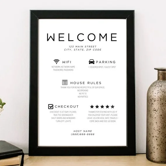 Vacation Rental Signs That Don't Suck — Wildheart Design