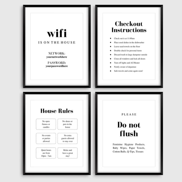 Vacation Rental Signs That Don't Suck — Wildheart Design