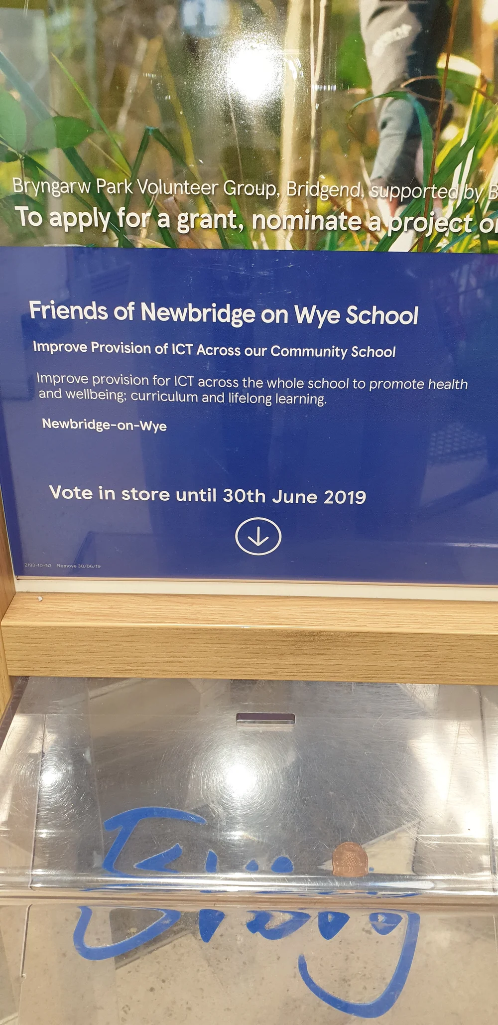 Tesco Blue Token Scheme — Newbridge-on-Wye Church in Wales School