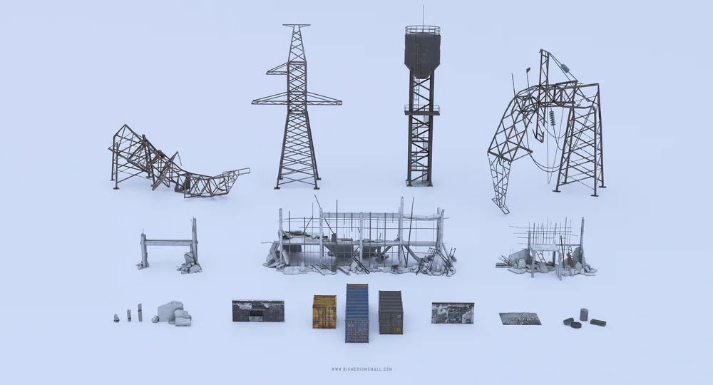 Apocalypse 3D Asset Pack - Post-Apocalyptic Vehicles and Ruins | BMS ...