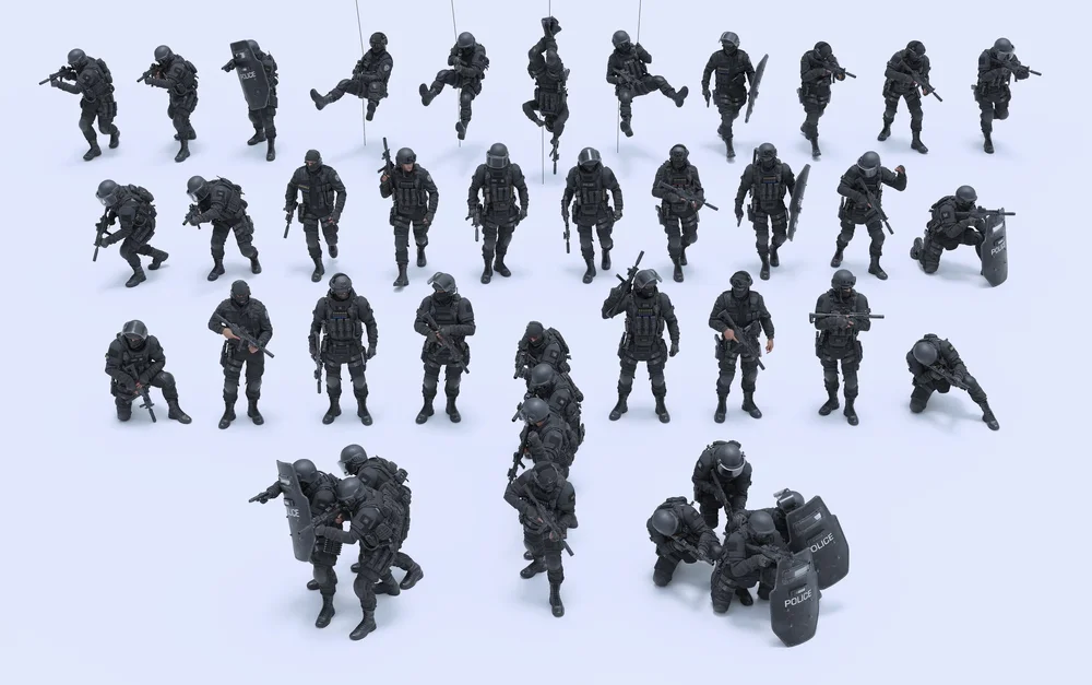 SWAT 3D Asset Pack – 100+ Tactical Operator Characters | BMS — BIG ...