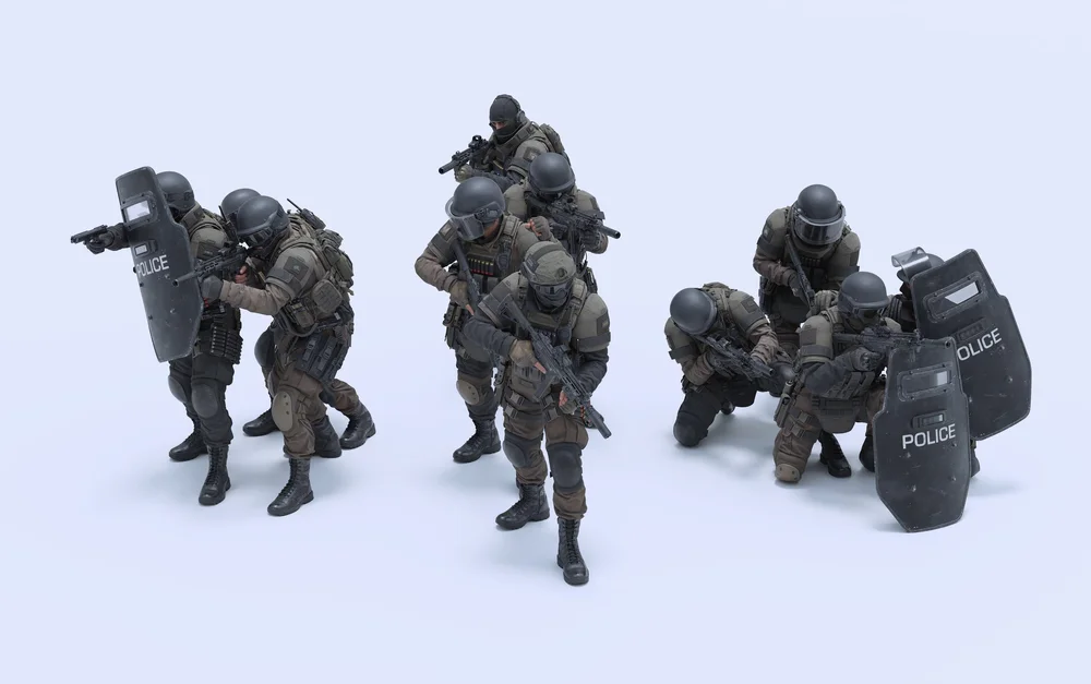 SWAT 3D Asset Pack – 100+ Tactical Operator Characters | BMS — BIG ...