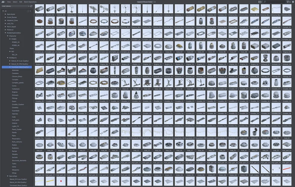 Modelshop Greebles — BIG/MEDIUM/SMALL