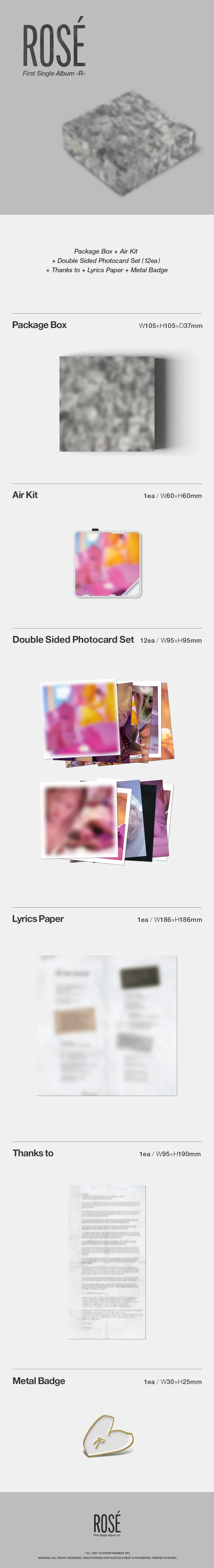 Rosé - First Single Album [R] (Kit Album) — Dumber Studios