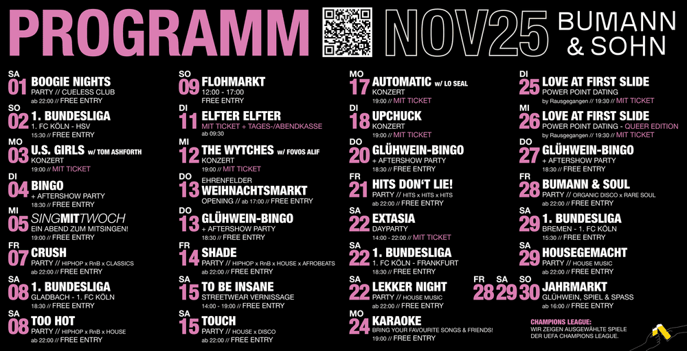 Programm — Bumann & SOHN