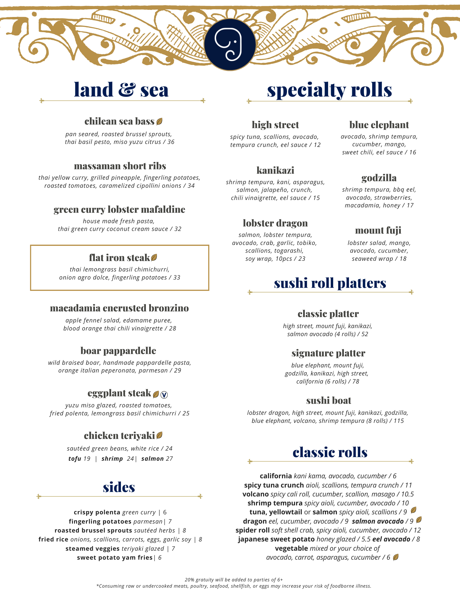 Dinner — The Blue Elephant