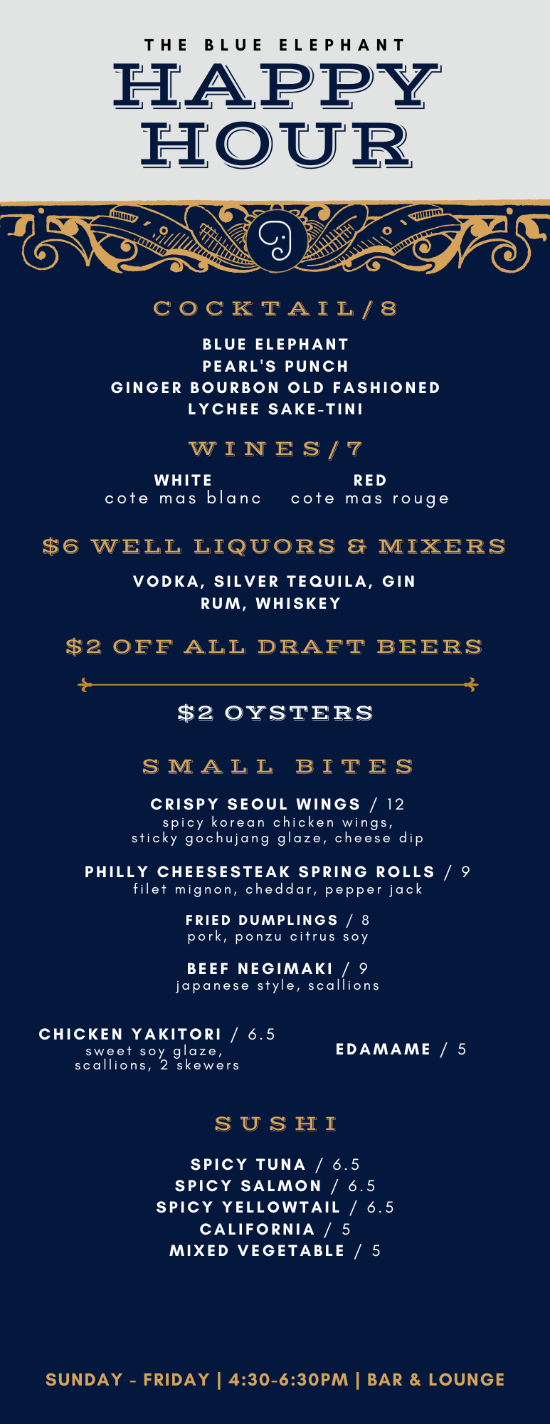 Happy Hour — The Blue Elephant