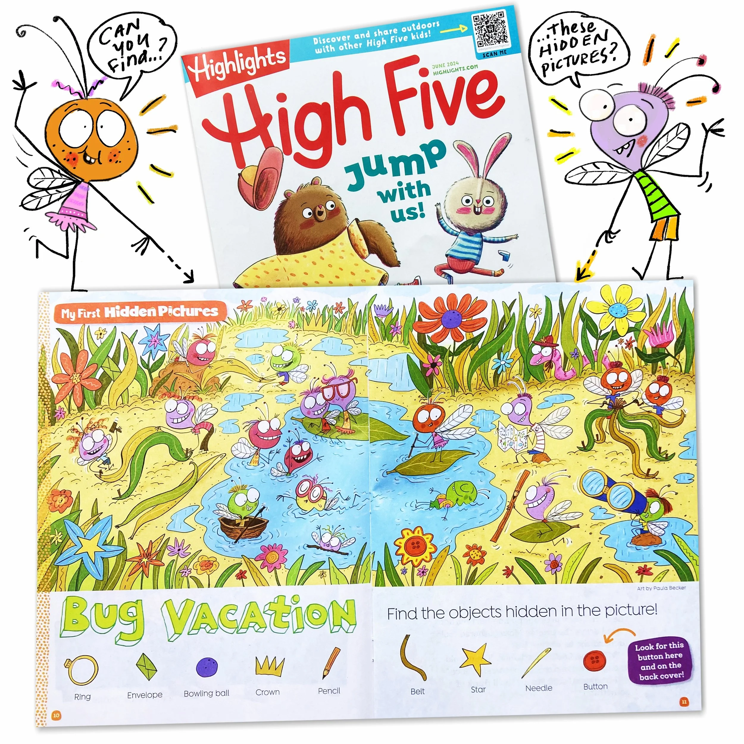 High Five Magazine -- June 2024 issue: "Bug Vacation!" Hidden Picture ...