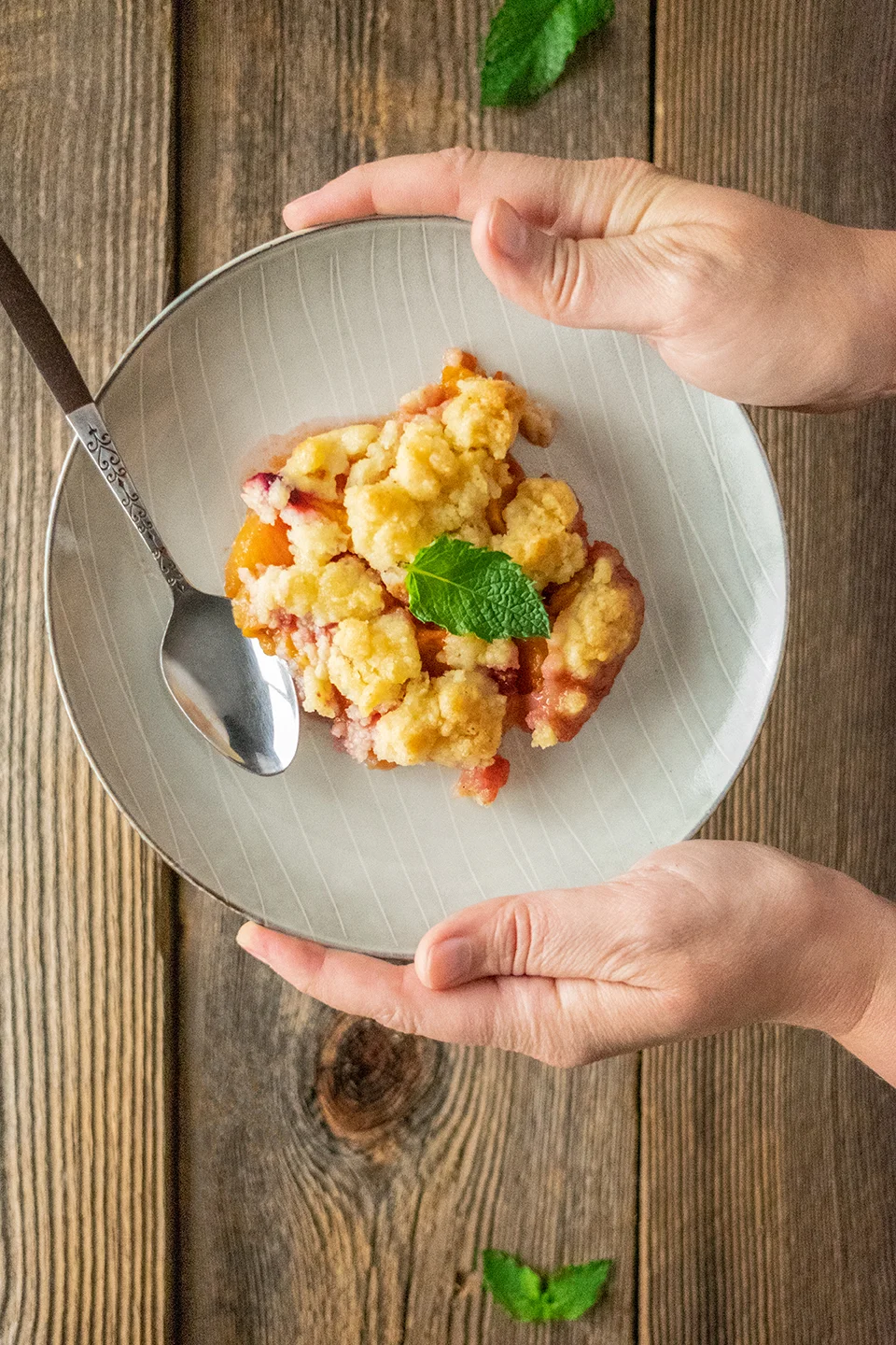 Classic Peach Crisp from Pennsylvania Grange Cookbook 1972 — Jodi Loves