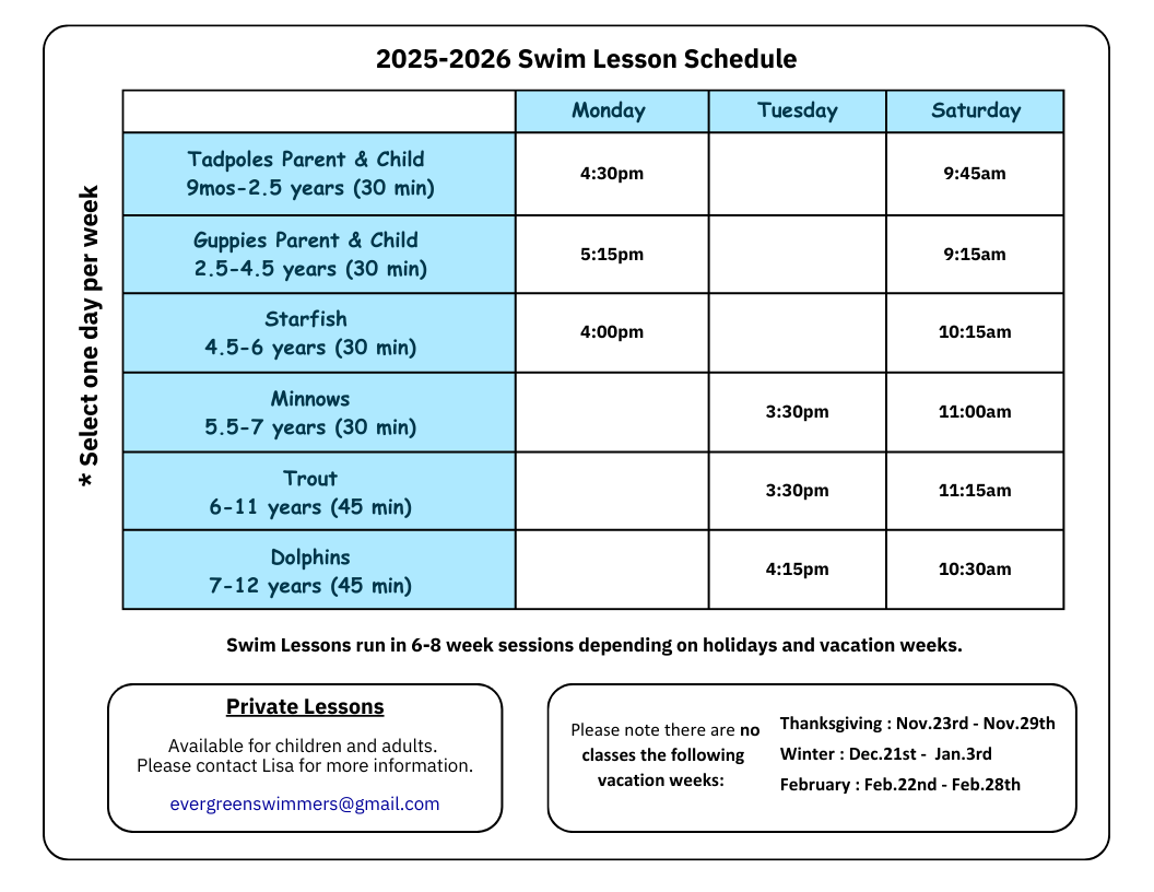 Swim Lessons — Evergreen Sports Center