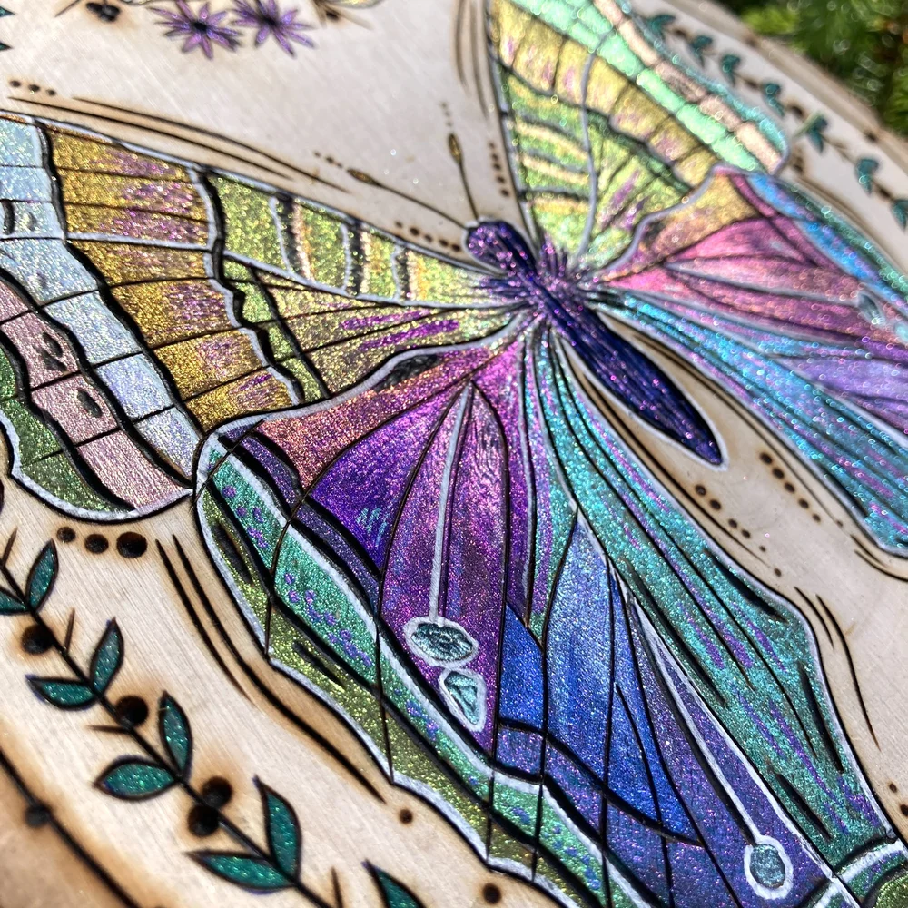 Adding Color — Wood Burn Corner