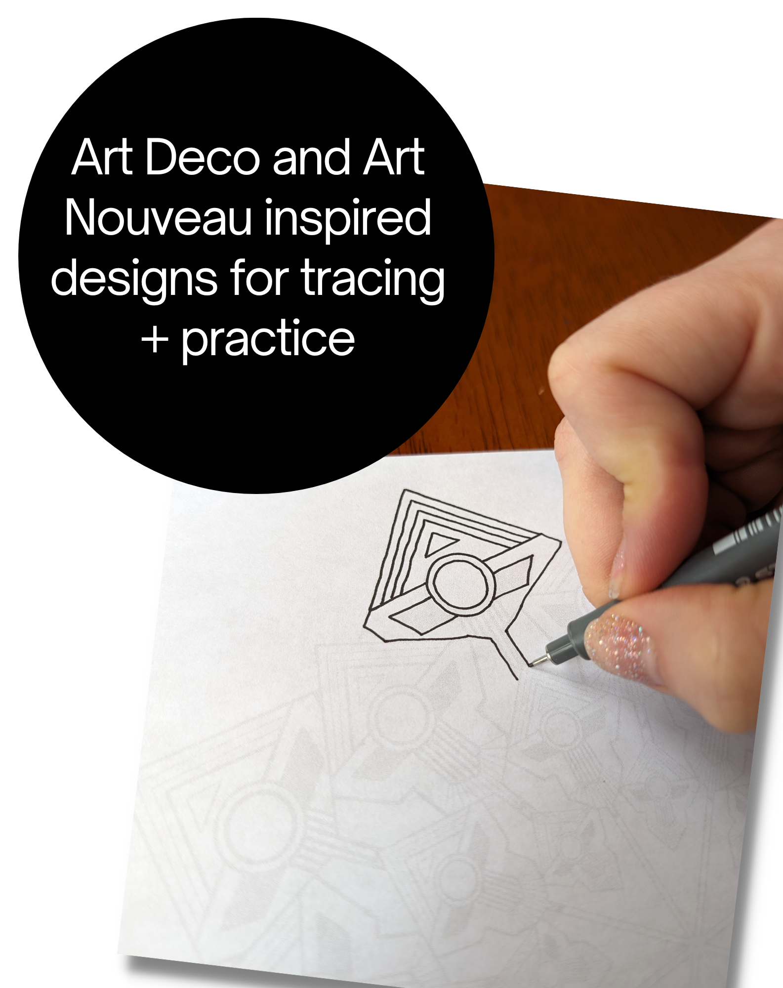 A Radial Symmetry Guide, Colouring + Tracing Pages Bundle — Wood Burn ...