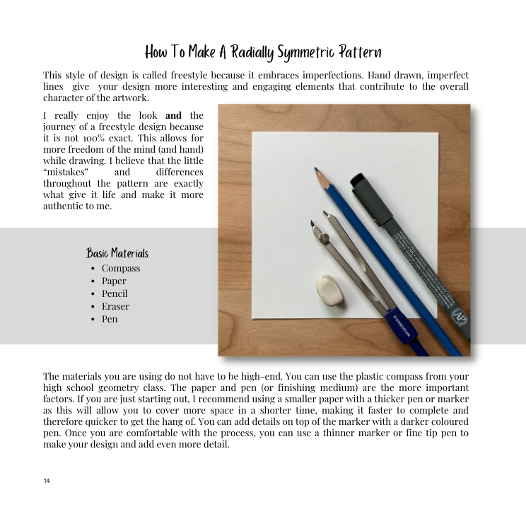 A Radial Symmetry Guide and Colouring Book — Wood Burn Corner