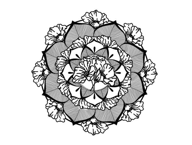 Free Radial Symmetry Poppy for Wood Burning — Wood Burn Corner