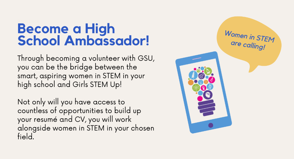 Become a High School Ambassador — Girls STEM Up
