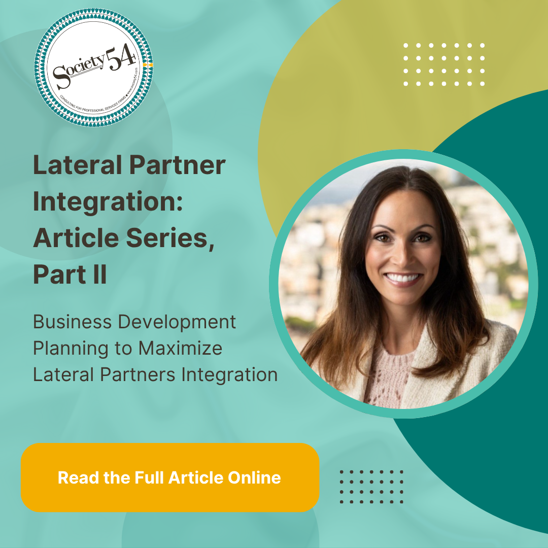 Lateral Partner Integration: Article Series, Part II Business ...