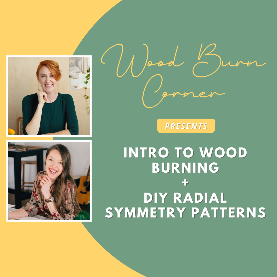 Learn to wood burn and draw radial symmetry patterns! — fine line pyro