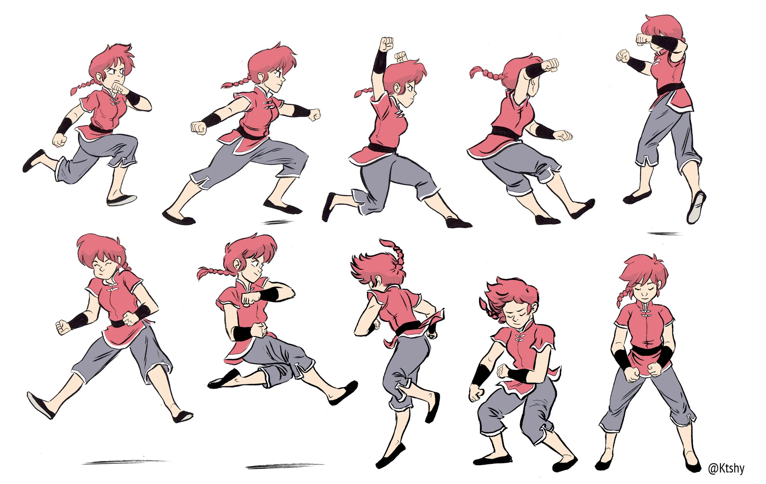 Running Pose Drawing