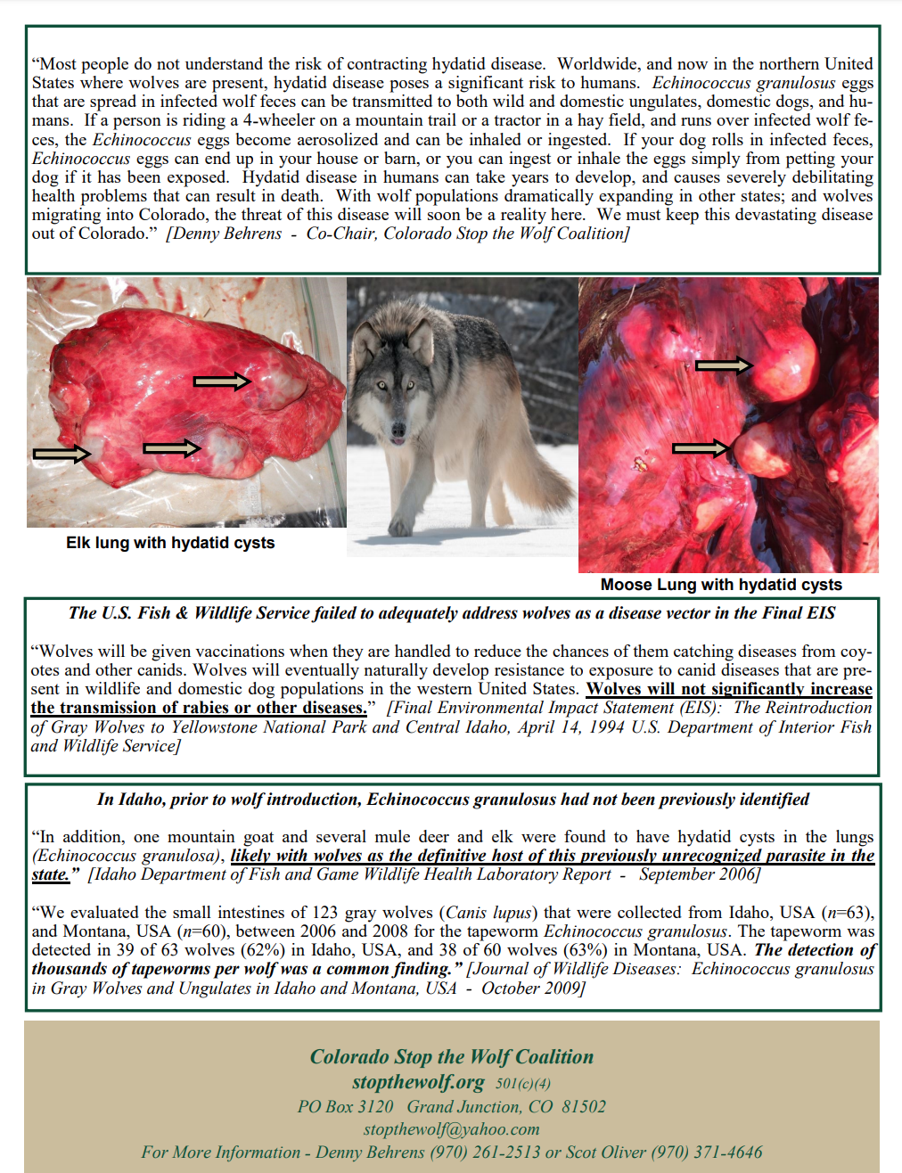 Get the Facts — Colorado stop the wolf coalition