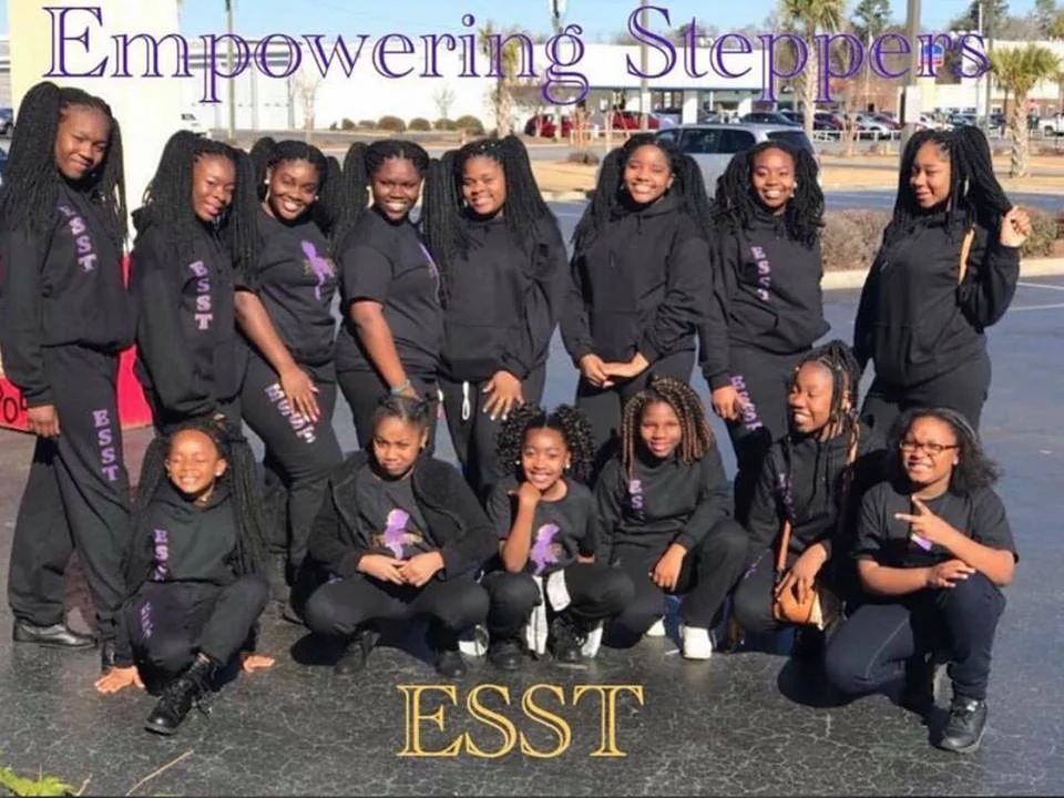 Female Step Team Stepping