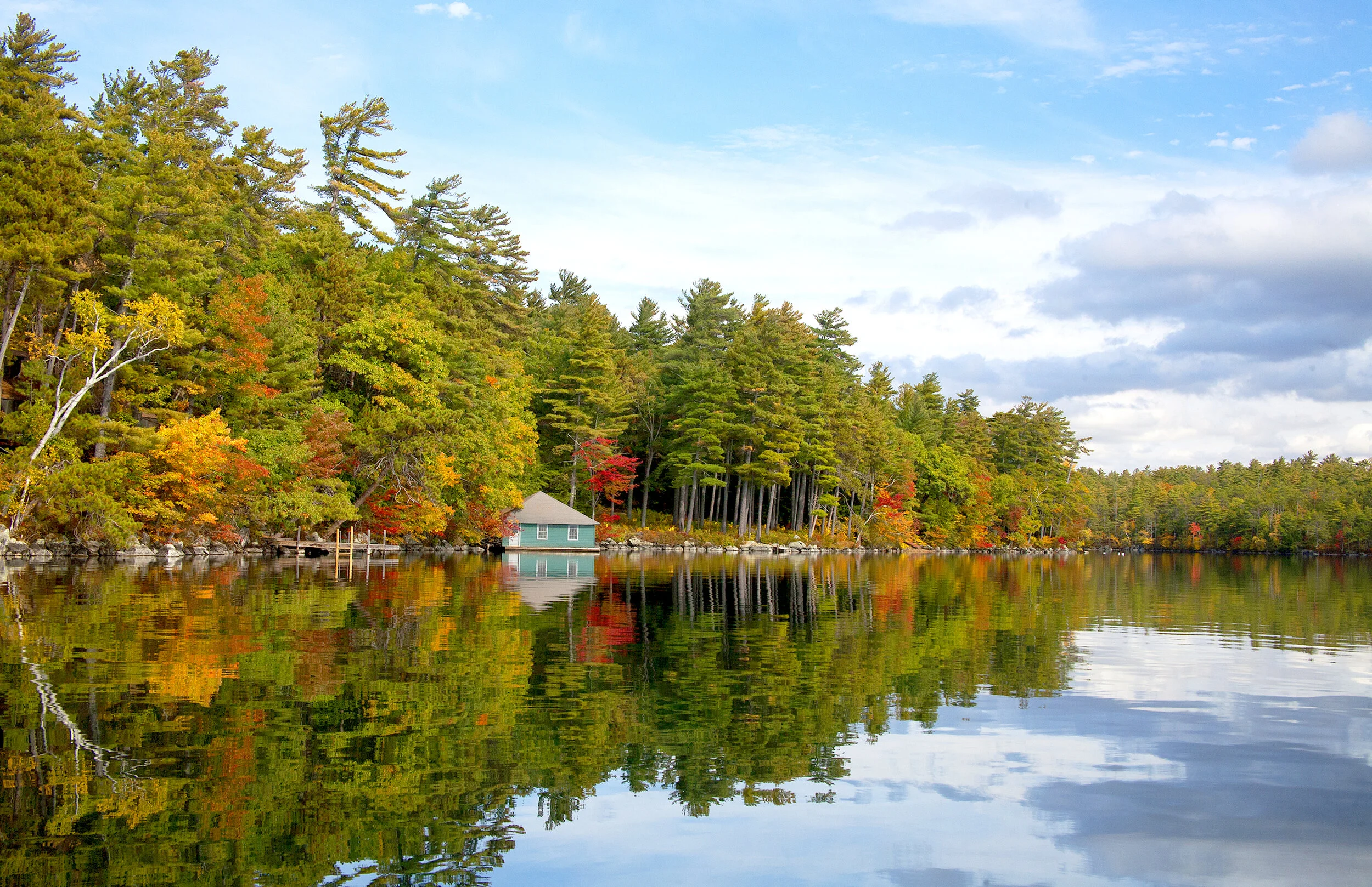 An Autumn Squam Lake Pontoon Boat Cruise — The Laker