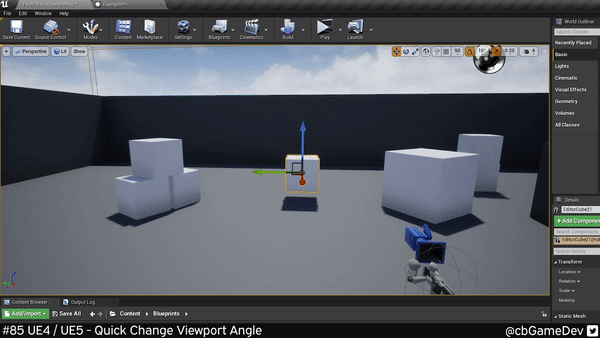 QUICK DEV TIP #85 UE4 / UE5 - QUICK CHANGE VIEWPORT ANGLE — CBgameDev