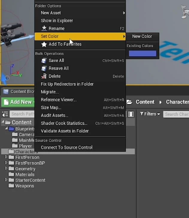 Quick Dev Tip #07 UE4 - Coloured Folders! — CBgameDev