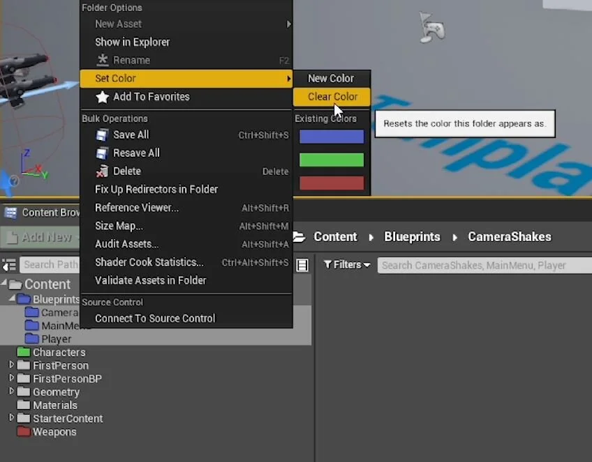 Quick Dev Tip #07 UE4 - Coloured Folders! — CBgameDev