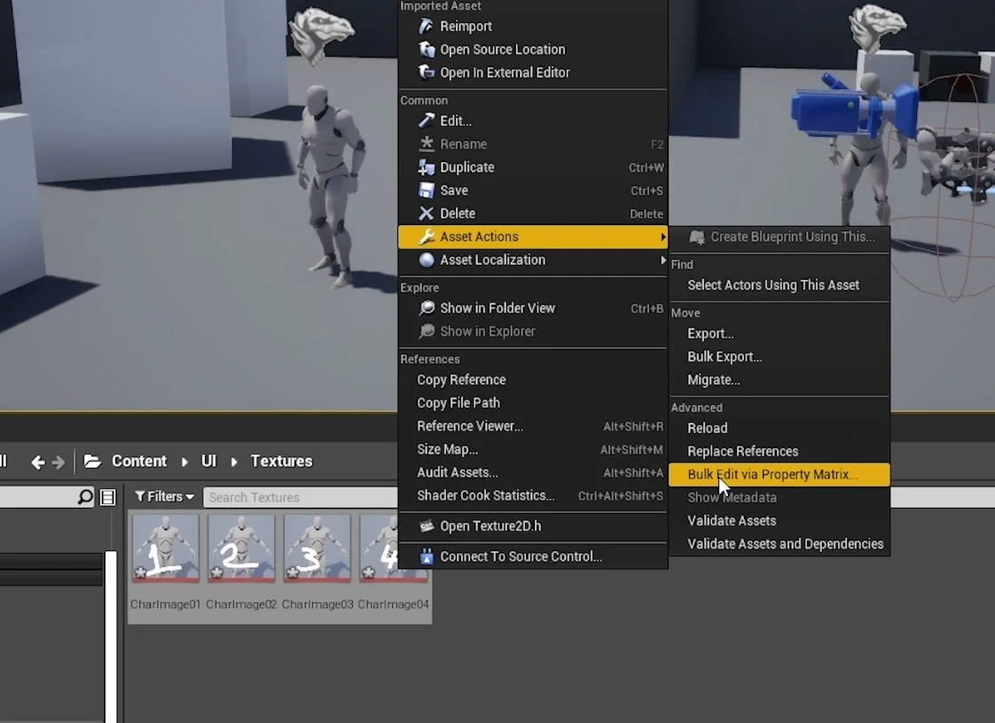 QUICK DEV TIP #15 UE4 - BULK EDIT ASSETS — CBgameDev